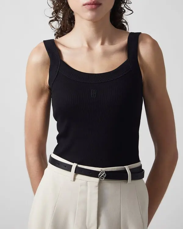 BY MALENE BIRGER Ribbed Tank Top - Black