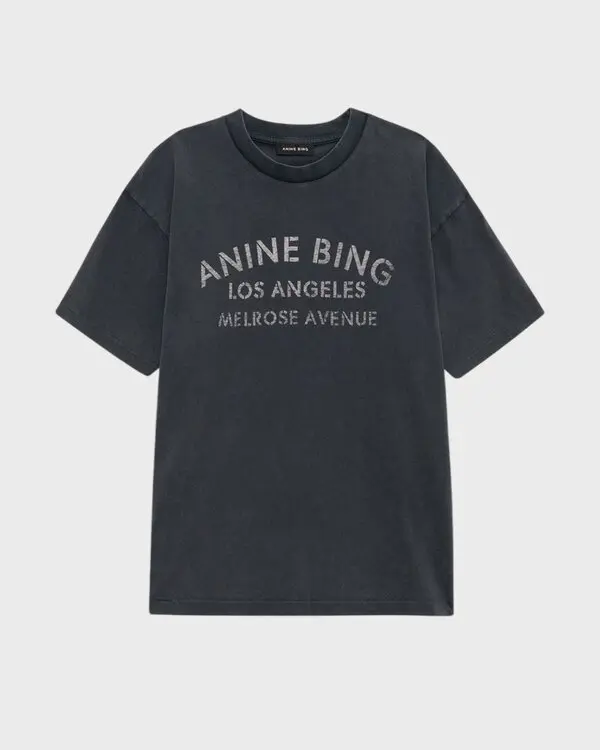 ANINE BING Cade Tee Melrose Stencil Graphic T-shirt