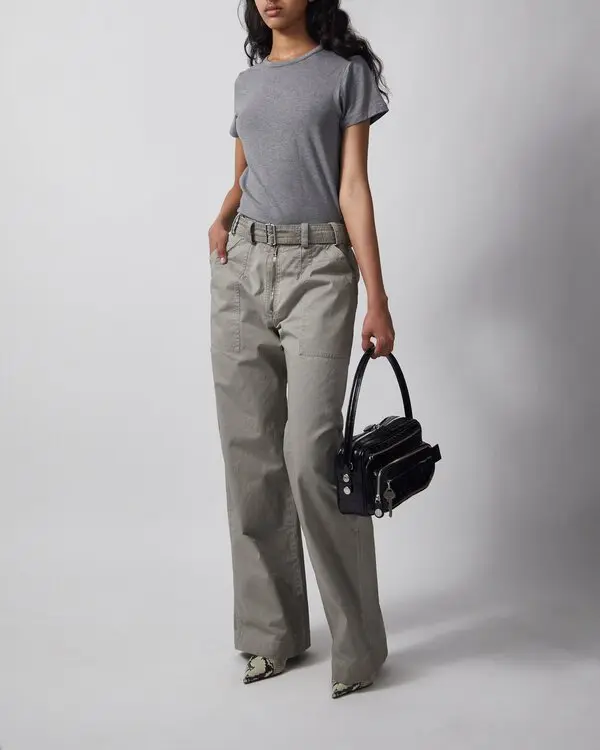 Acne Studios Belted Cotton Twill Trousers
