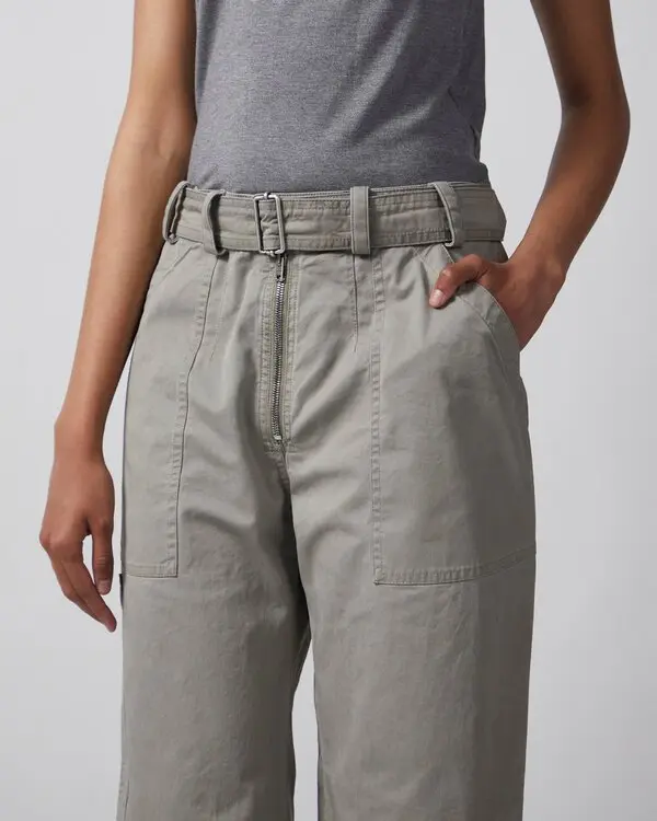 Acne Studios Belted Cotton Twill Trousers
