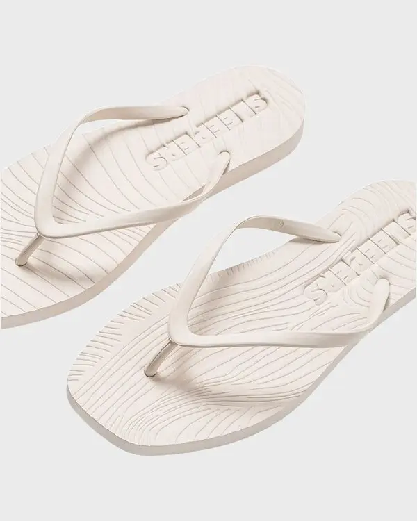VELOUR Tapered Flip-flops - White