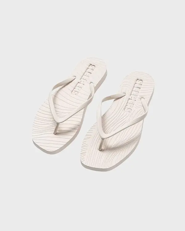 VELOUR Tapered Flip-flops - White