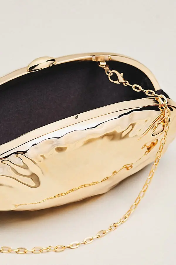 LULLA COLLECTION Hammered Seashell Clutch