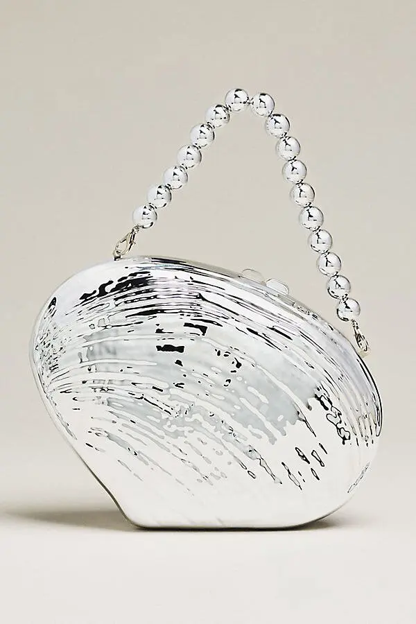 LULLA COLLECTION Convertible Shell Handbag - Silver