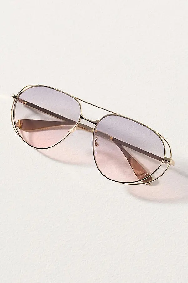 I-SEA Metal Aviator Sunglasses - Gold