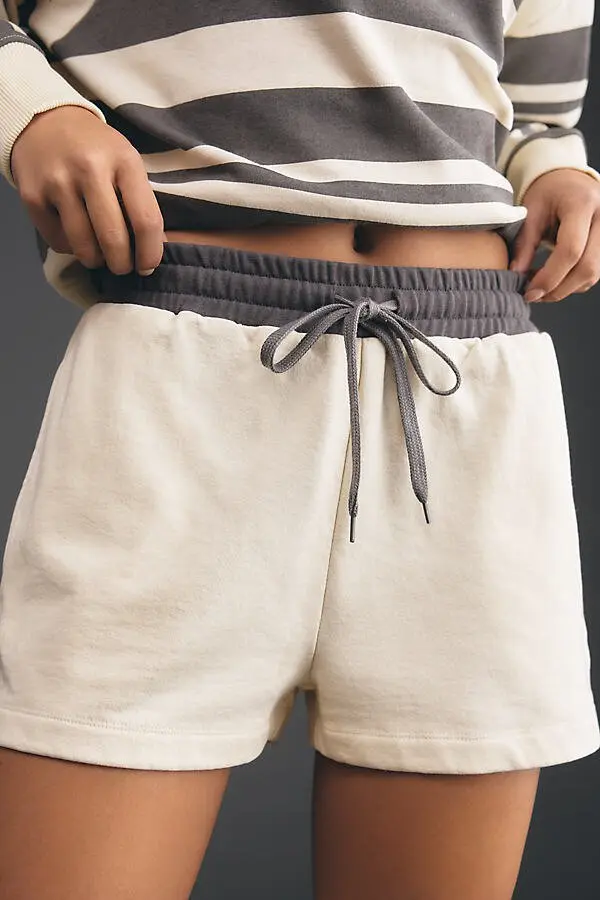 Daily Practice Cotton Pull-on Shorts - Yellow/grey