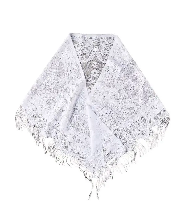 UNREAL FUR Lace Frge Multi-way Wrap - White