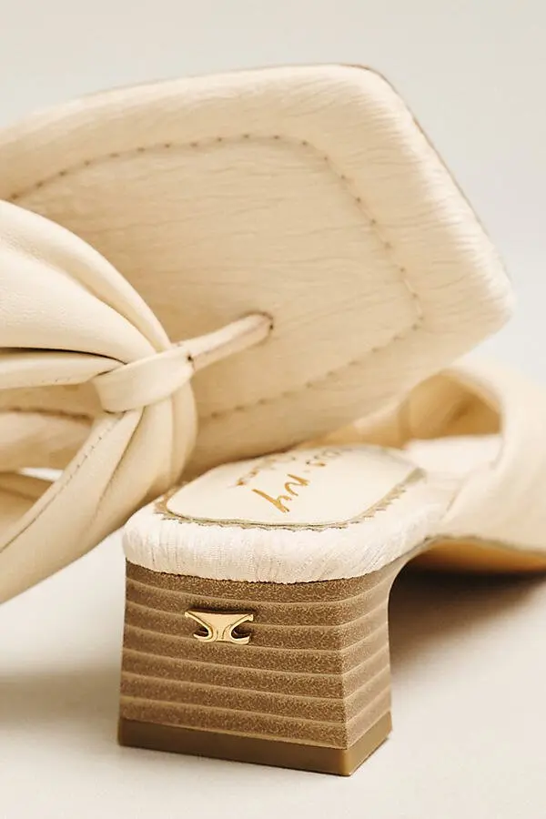 Sam Edelman Colette Flip-flop Heeled Sandals - Vanilla Bean