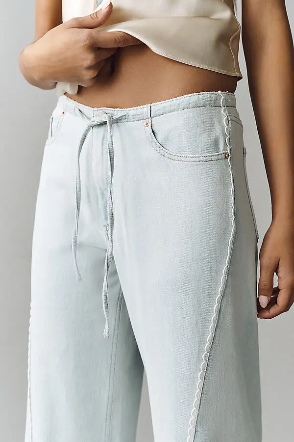 DL1961 Sienna Aura Low-slung Wide-leg Jeans - Saltstone