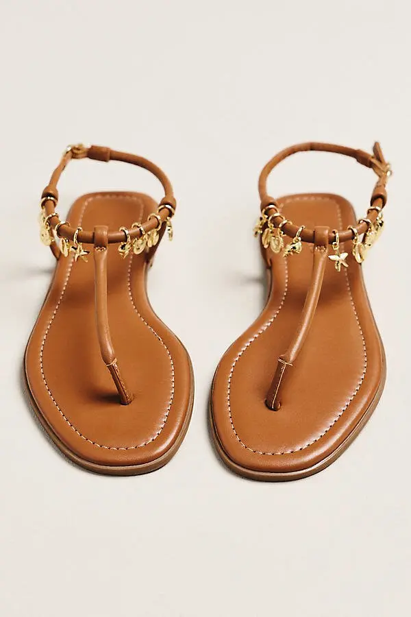 Maeve Ankle-strap Charms Sandals - Brown