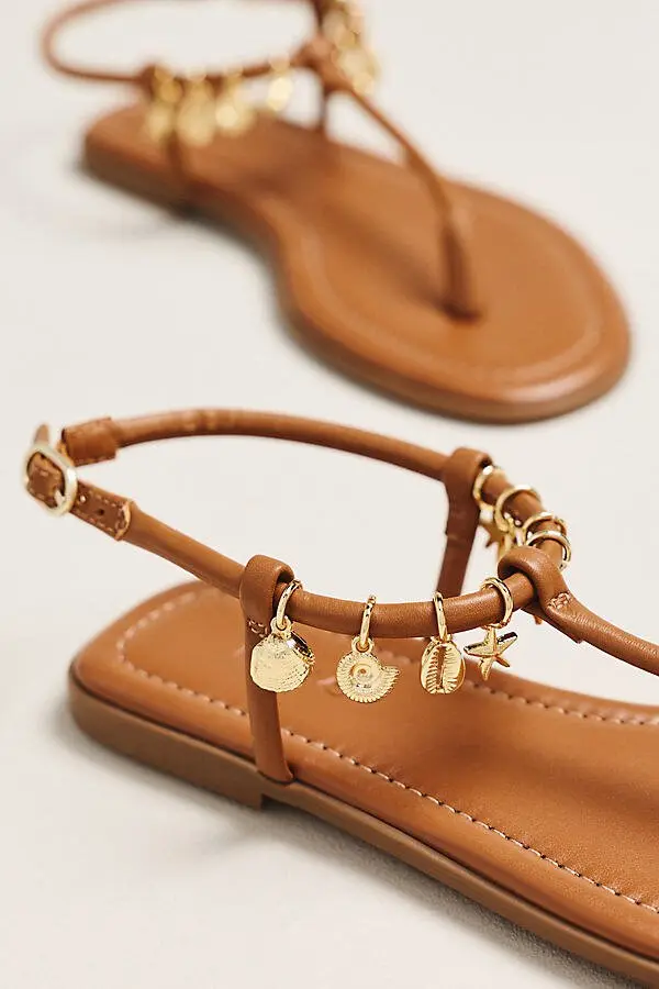 Maeve Ankle-strap Charms Sandals - Brown