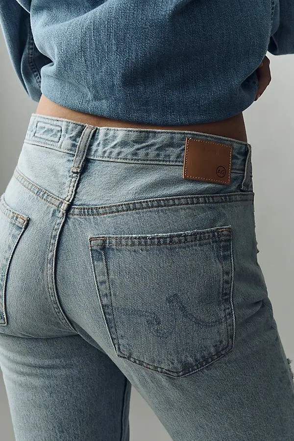 Ag Sandra Low-rise Straight-leg Jeans - Soft Focus Destructed