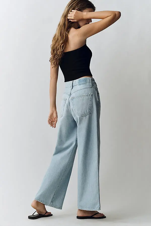 AMO Frida High-rise Crop Wide-leg Jeans