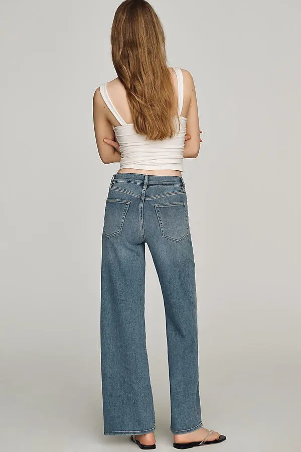 FRAME Le Slim Palazzo High-rise Wide-leg Jeans - Clue