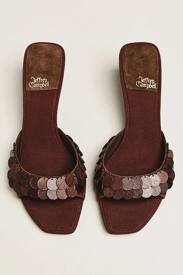 Jeffrey Campbell Islar Slip-on Kitten Heel Sandals