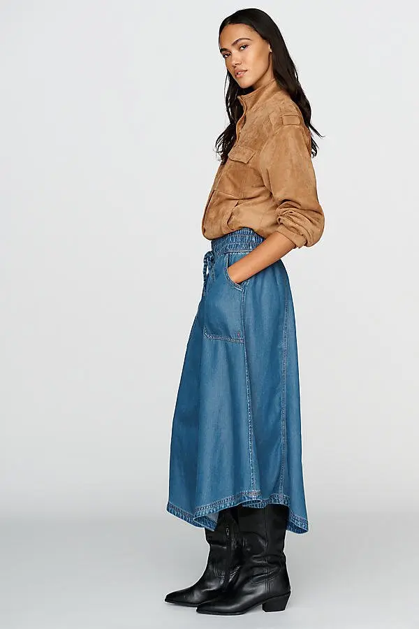 PILCRO Essential Beach Pull-on Midi Skirt