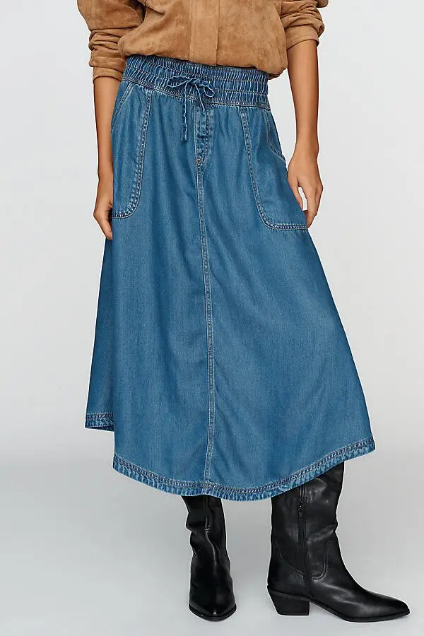 PILCRO Essential Beach Pull-on Midi Skirt