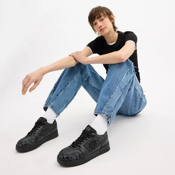 COACH Soho Signature Jacquard Sneakers - Black