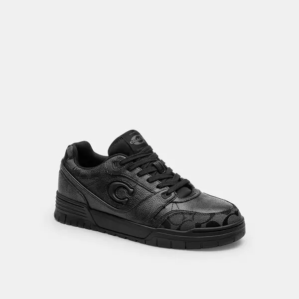 COACH Soho Signature Jacquard And Canvas Sneakers - Black
