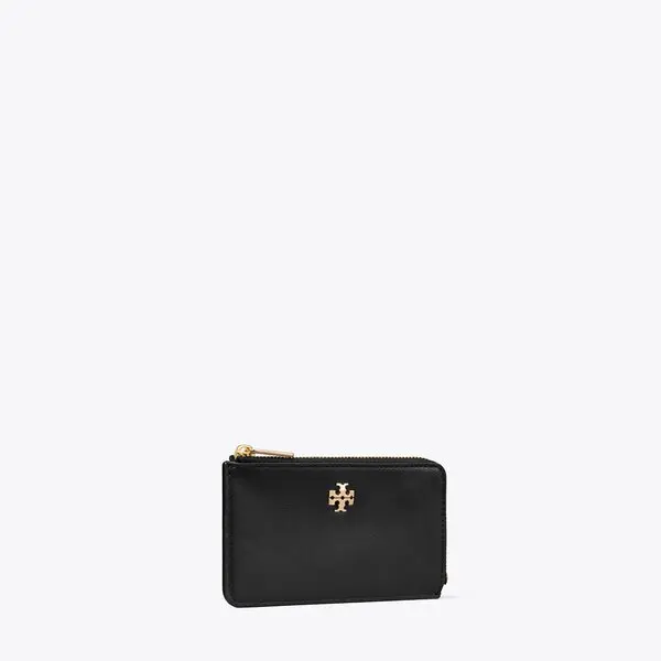 Tory Burch Charlie Zip Card Case - Black