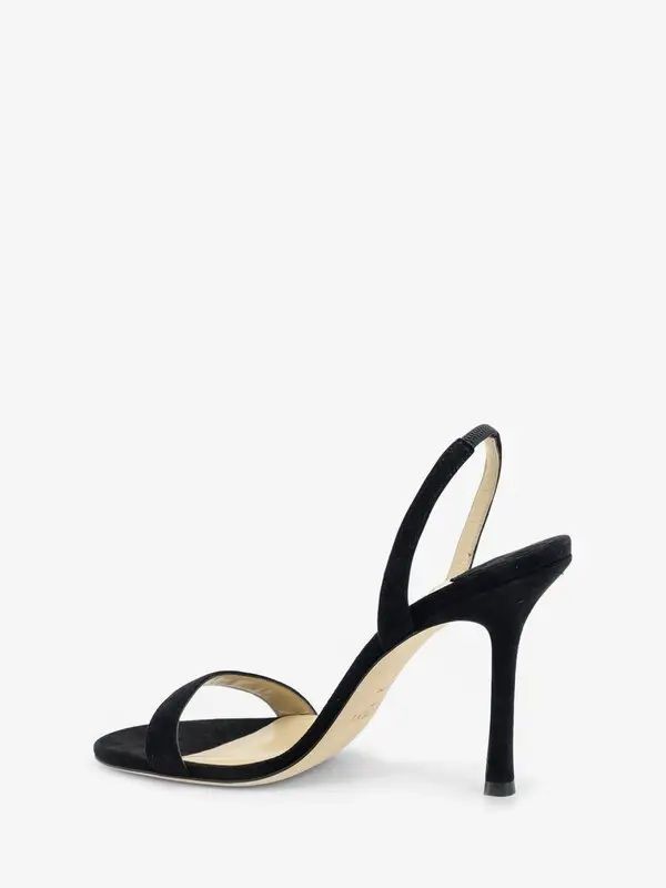 JIMMY CHOO Suede Slingback Sandals - Black