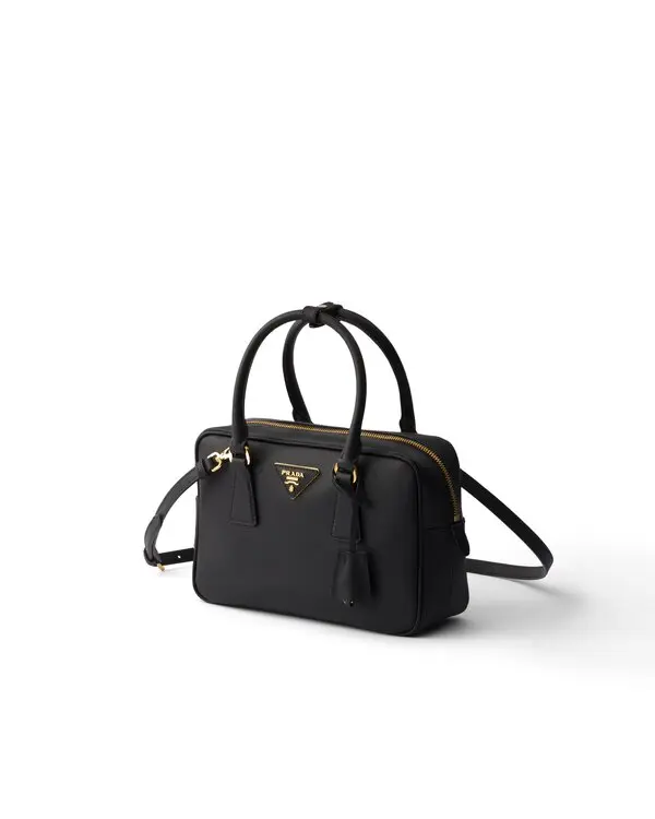 Prada Small Saffiano Leather Top-handle Bag - Black