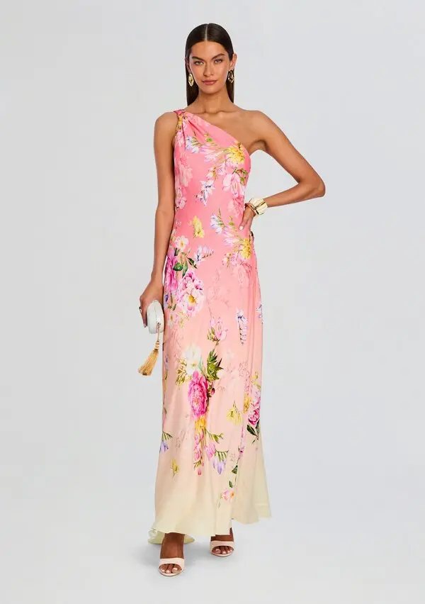 Hemant & Nandita Avya One Shoulder Sash Dress - Multi