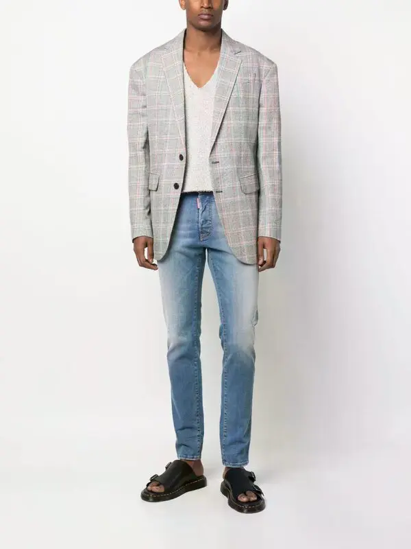 Dsquared2 Plaid-pattern Single-breasted Blazer