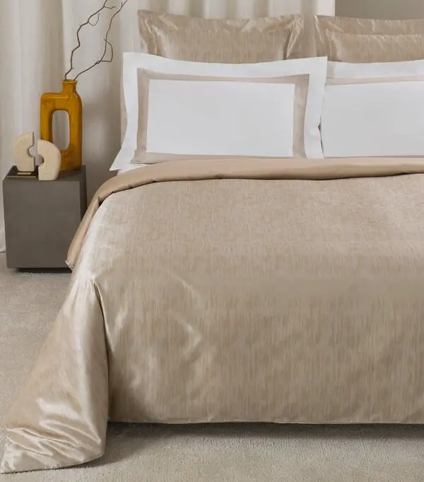 Frette Silk Luxury Sway King Duvet Cover - Beige