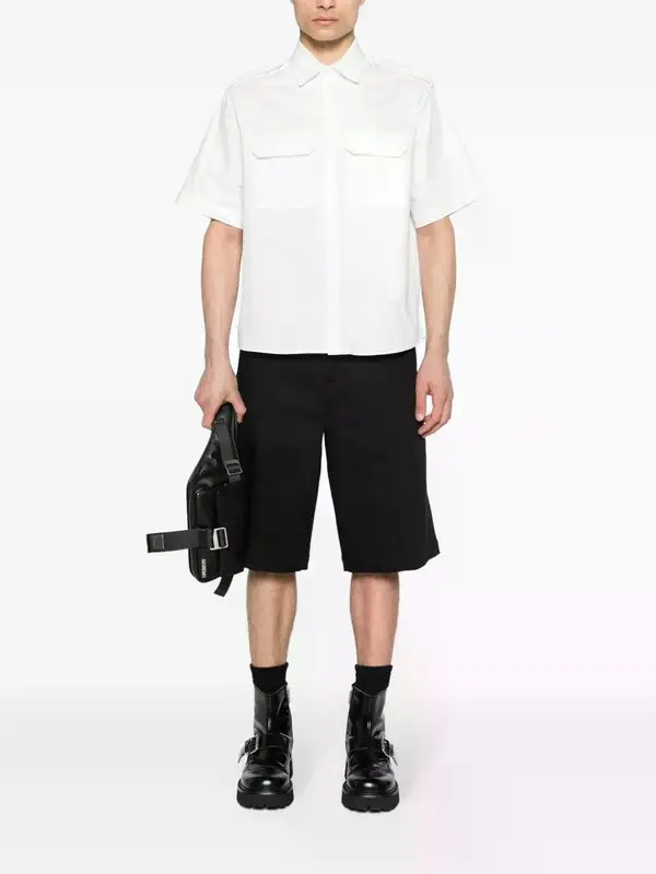 Neil Barrett Mid-rise Cotton Chino Shorts