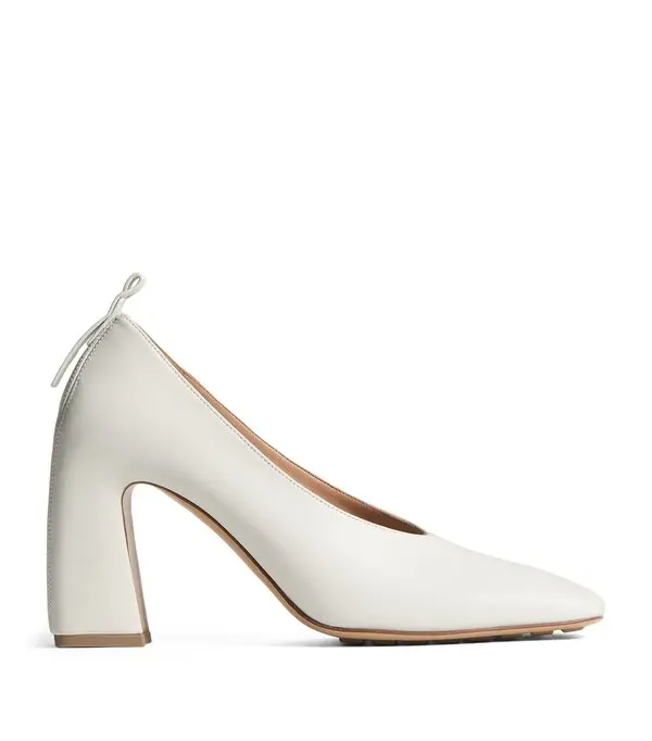 Bottega Veneta Calfskin Loop-detail Pumps - White