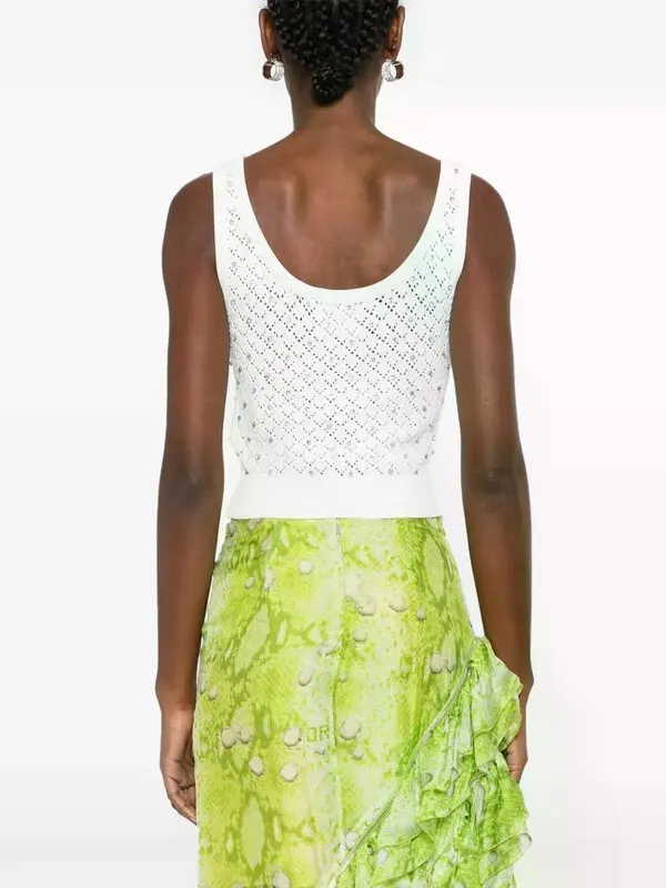 John Richmond Crystal-embellished Knitted Top
