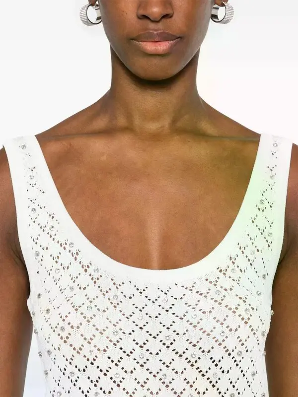 John Richmond Crystal-embellished Knitted Top