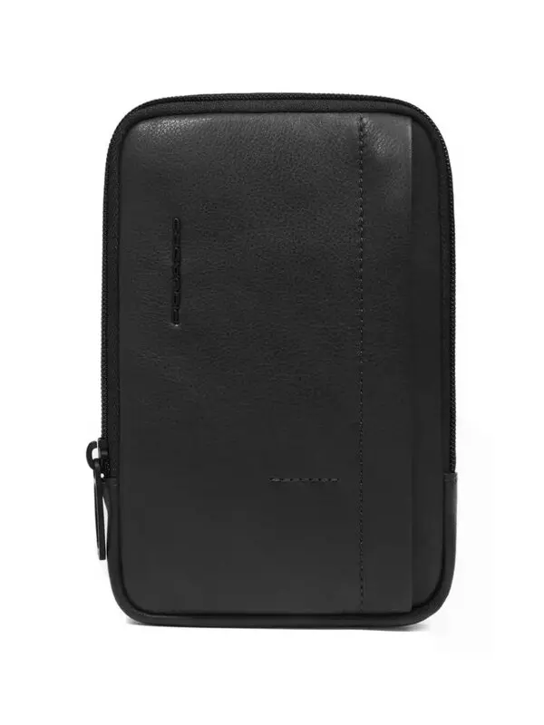 PIQUADRO Russel Leather Phone Case - Black
