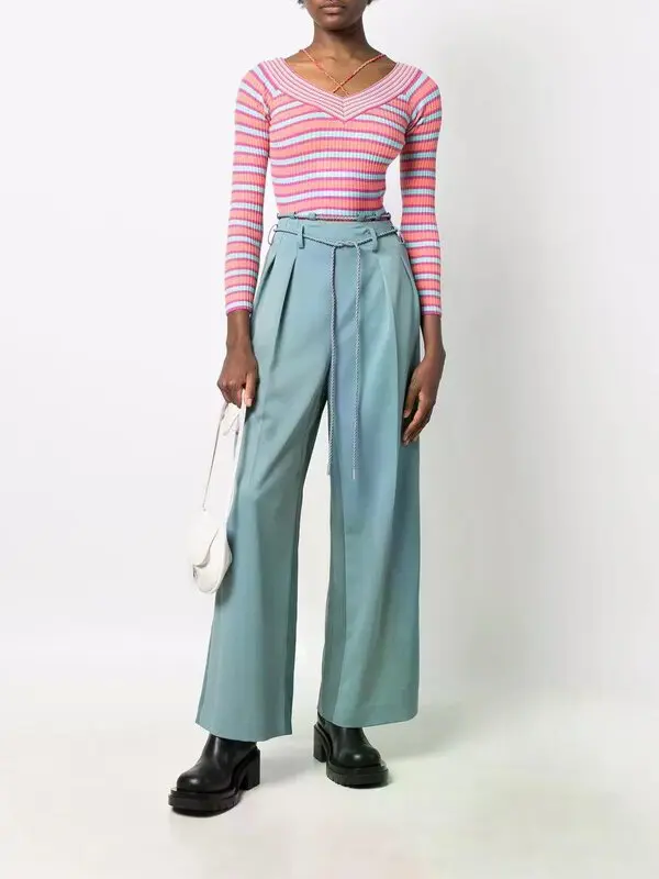 Andersson Bell Cropped Trousers With Rope Detailing
