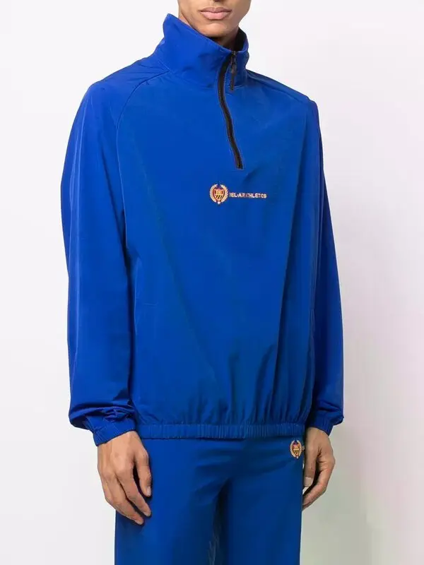 BEL-AIR ATHLETICS Cobalt Embroidered Logo Zip-up Pullover Jacket