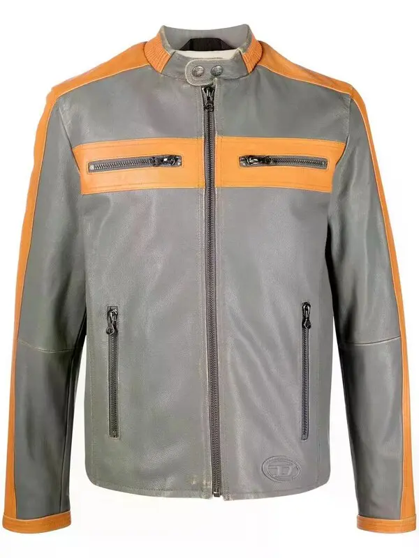 DIESEL® Panelled Zip-up Jacket - Grey