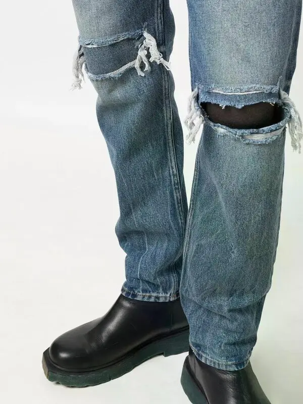 DIESEL® 1995 Ripped Straight-leg Jeans - Blue