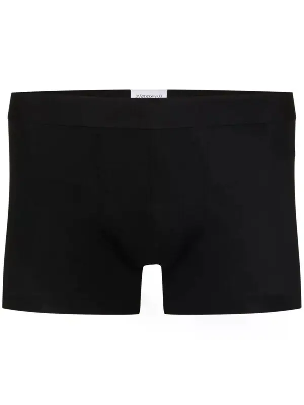Zimmerli Logo-band Cotton Boxer Shorts - Black