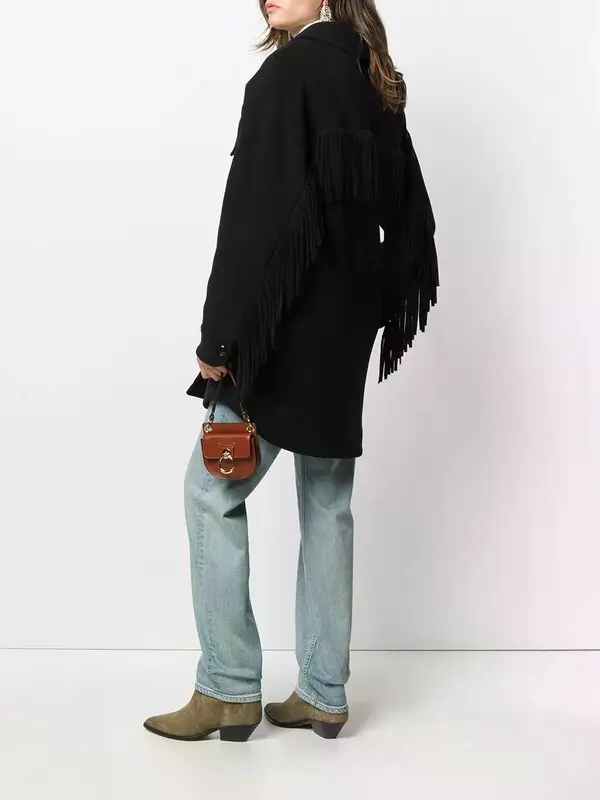 Woolrich Oversize Fringe Detail Coat