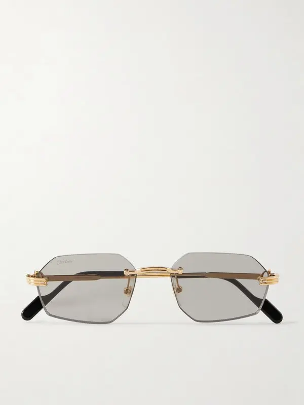 Cartier Première De Octagonal Frame Sunglasses - Gray