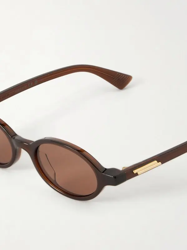 Bottega Veneta Round Frame Acetate Sunglasses