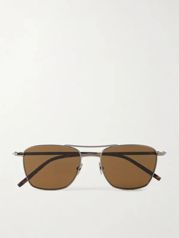 Saint Laurent Sl 866 Aviator Sunglasses - Brown