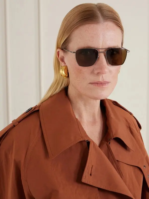 Saint Laurent Sl 866 Aviator Sunglasses - Brown