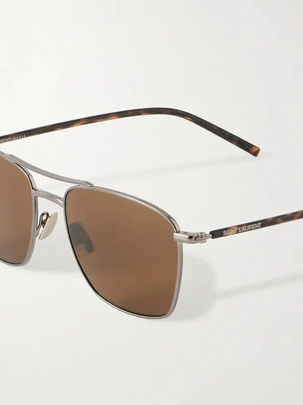 Saint Laurent Sl 866 Aviator Sunglasses - Brown