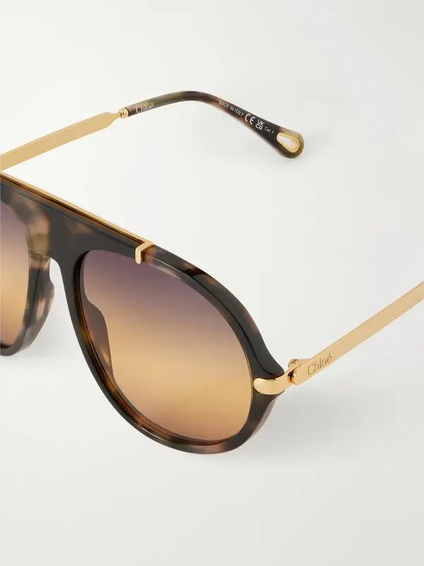 Chloé Aly Aviator Sunglasses - Black