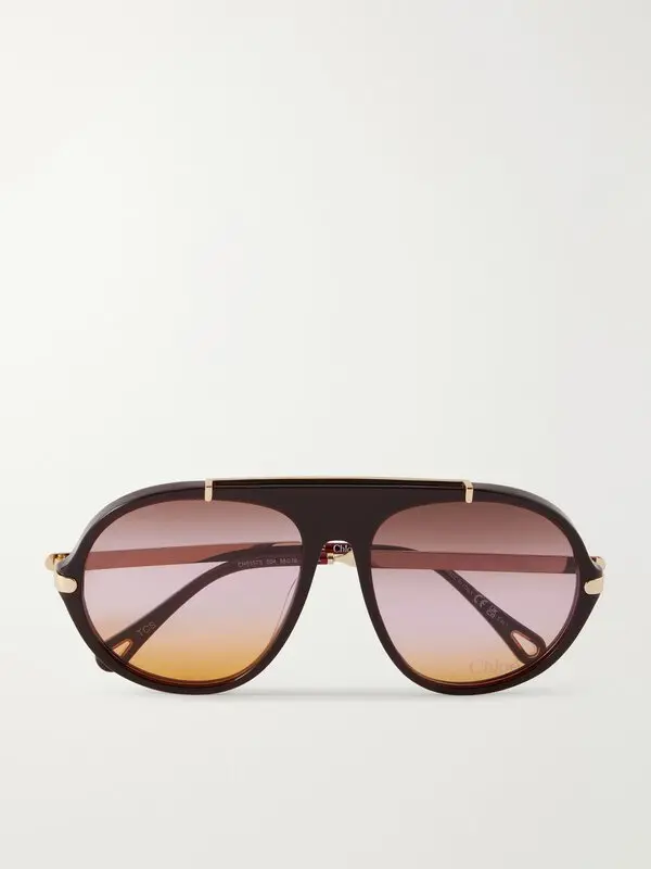 Chloé Aly Aviator Sunglasses - Black