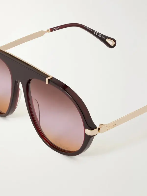 Chloé Aly Aviator Sunglasses - Black