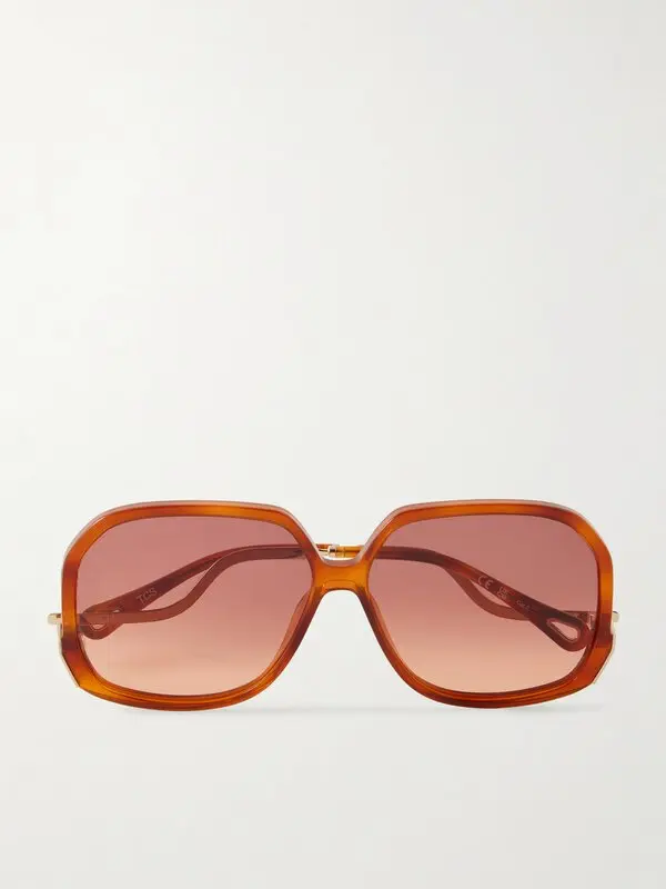 Chloé Square-frame Acetate Sunglasses - Red