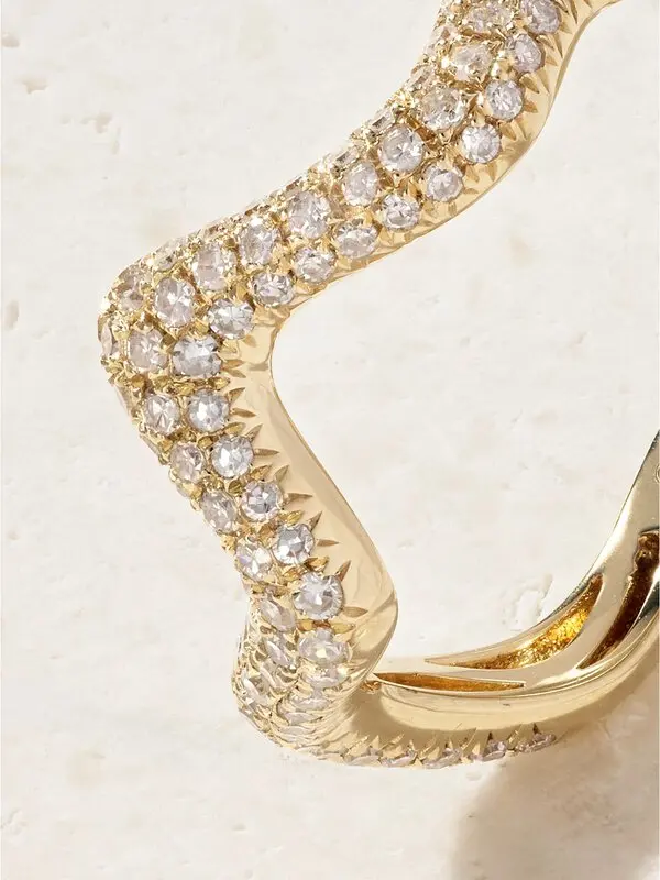 Shay 18-karat Diamond Wave Ring